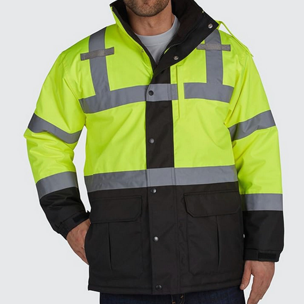 Hi-Vis Contractor Jacket with Teflon Fabric Protector - ANSI Class 3 ...